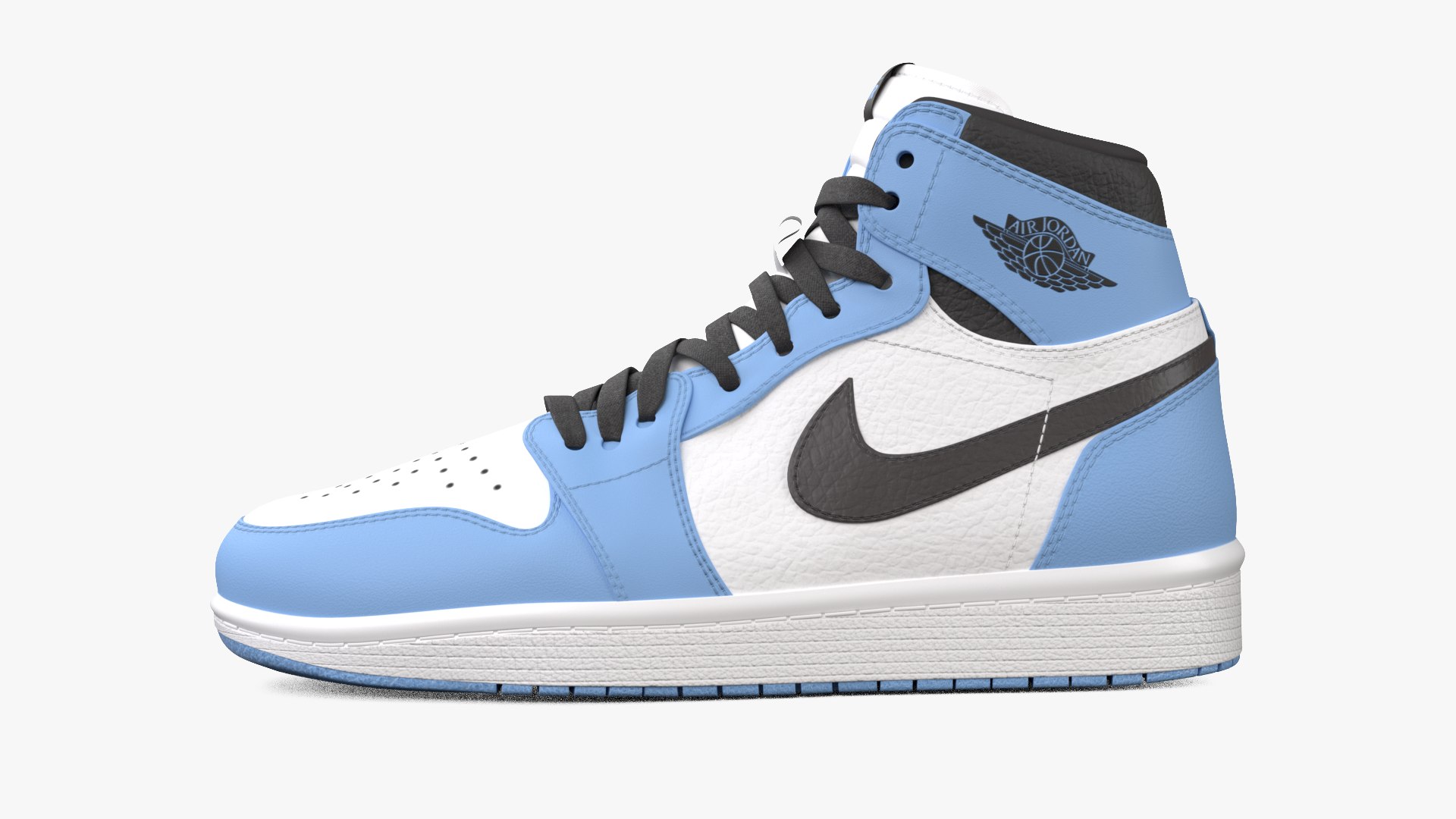 Air Jordan 1 Retro Blue 3D Model - TurboSquid 2332996