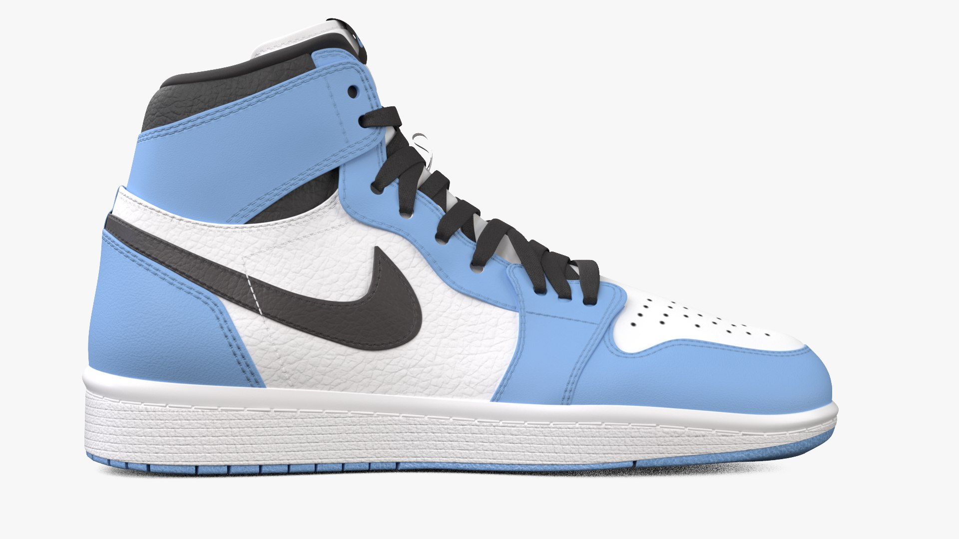Air Jordan 1 Retro Blue 3D Model - TurboSquid 2332996