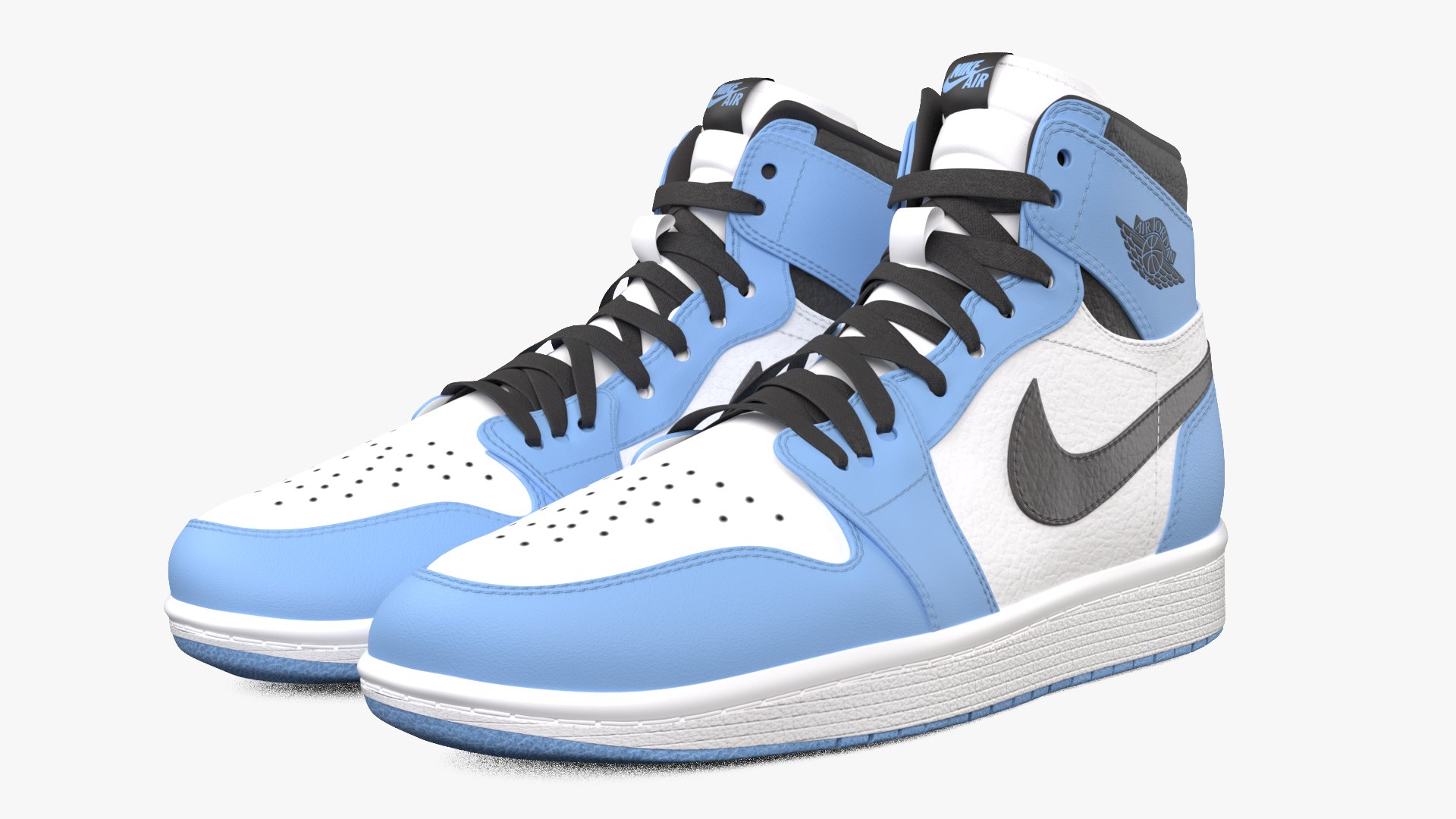 Air Jordan 1 Retro Blue 3D Model - TurboSquid 2332996