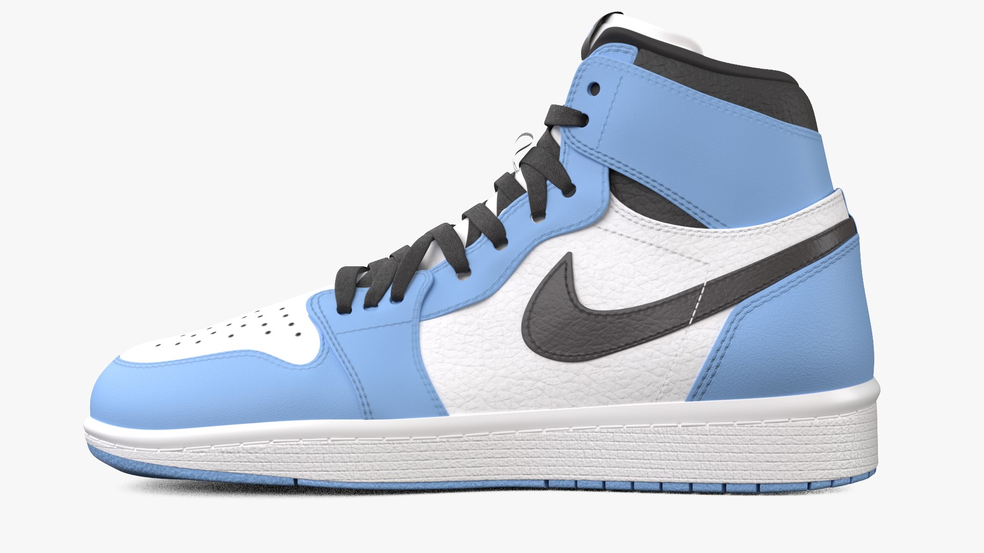 Air Jordan 1 Retro Blue 3D Model - TurboSquid 2332996