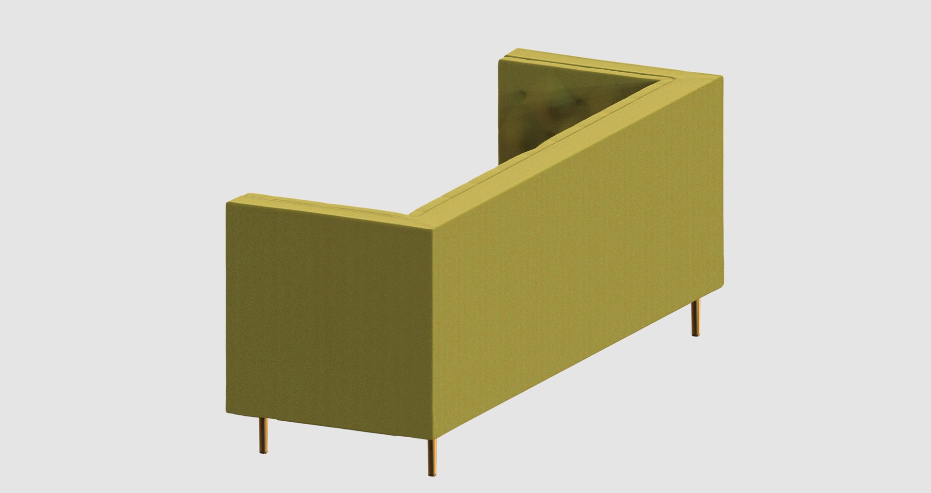 3D Yellow Corner Capitone Sofa Model - TurboSquid 1990515