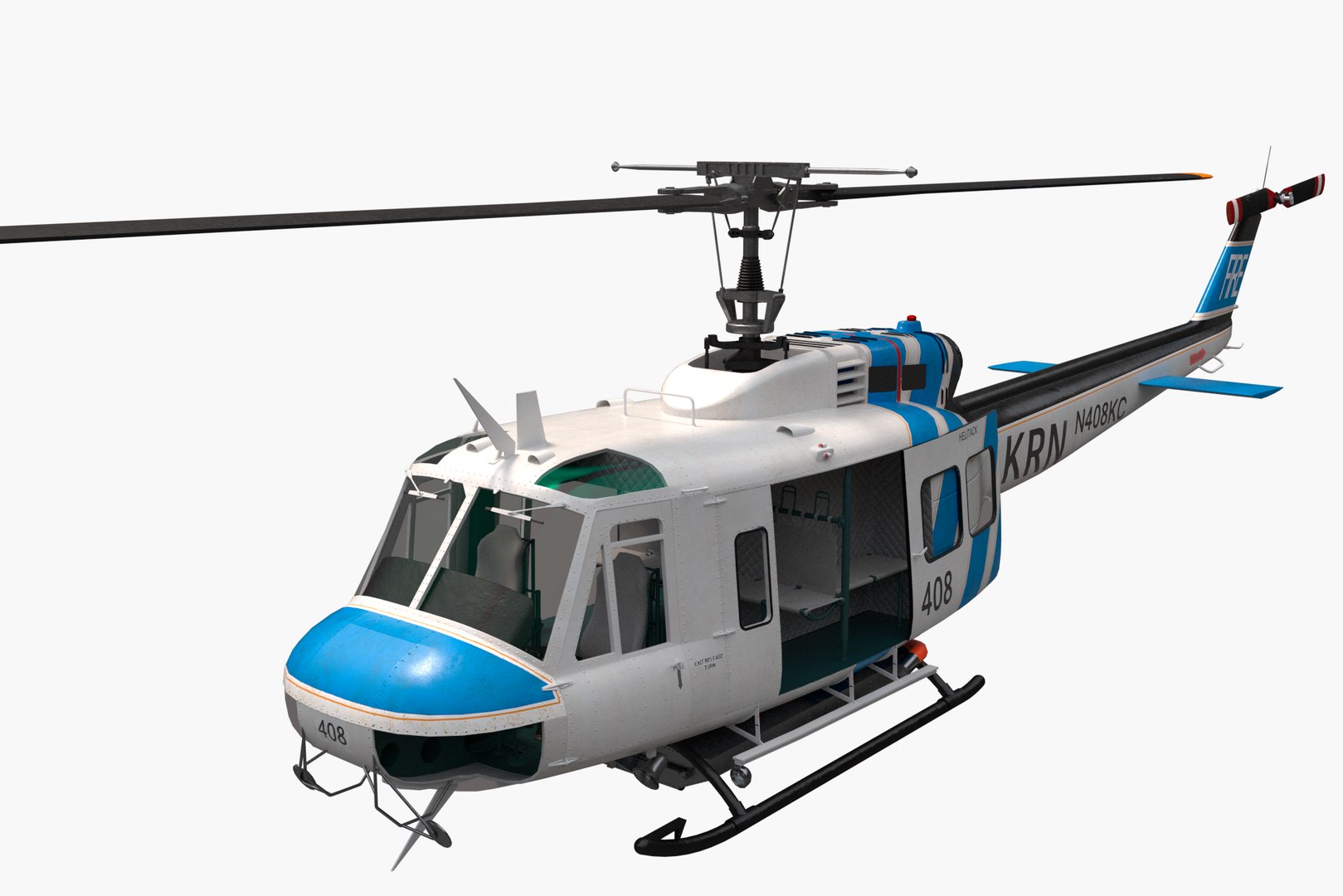 Helicopter Bell Uh-1 Huey 3D Model - TurboSquid 1580065