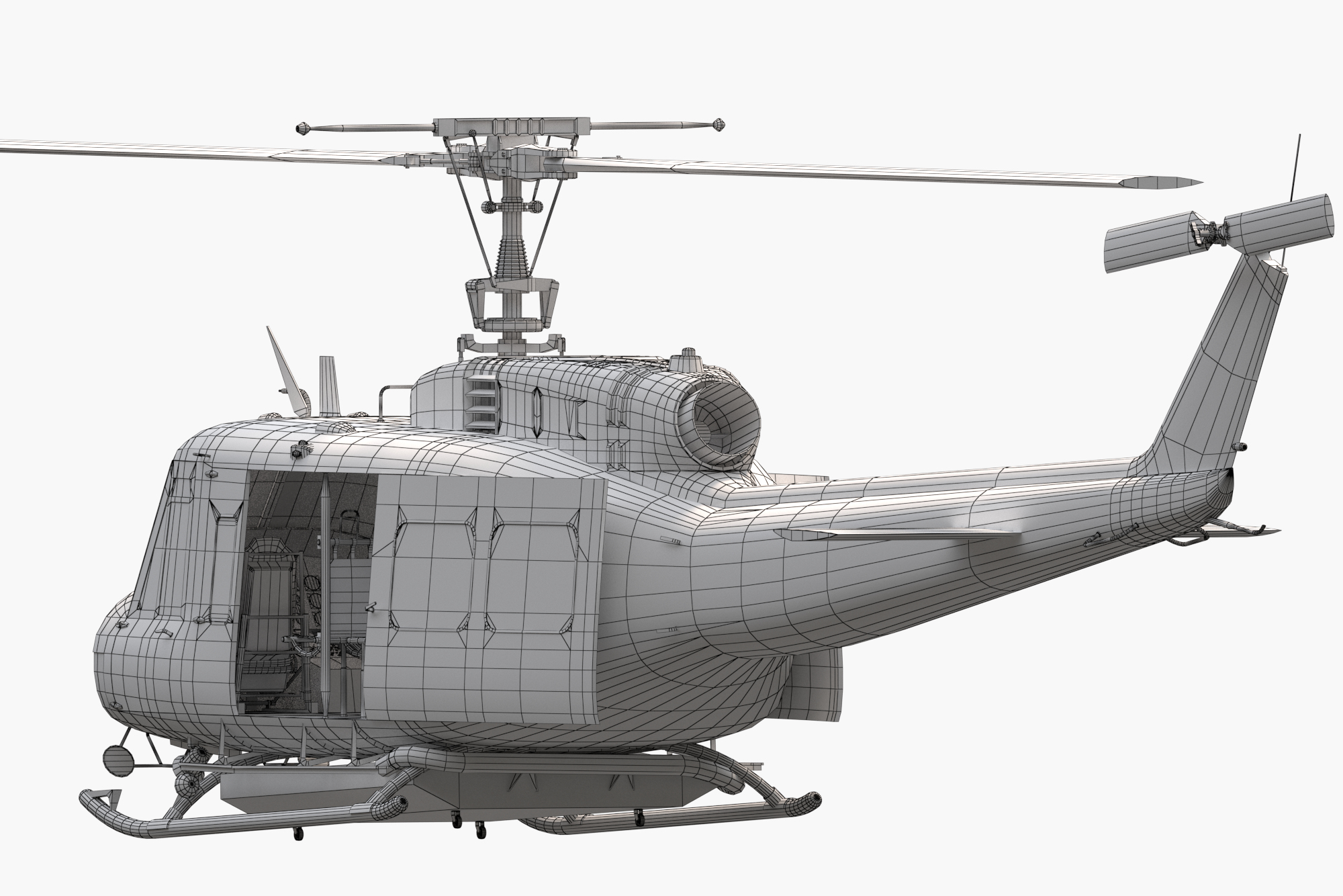 Helicopter bell uh-1 huey 3D model - TurboSquid 1580065