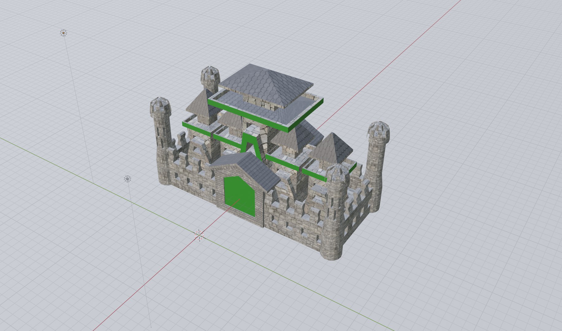 Medieval Castle Lowpoly model - TurboSquid 1969910
