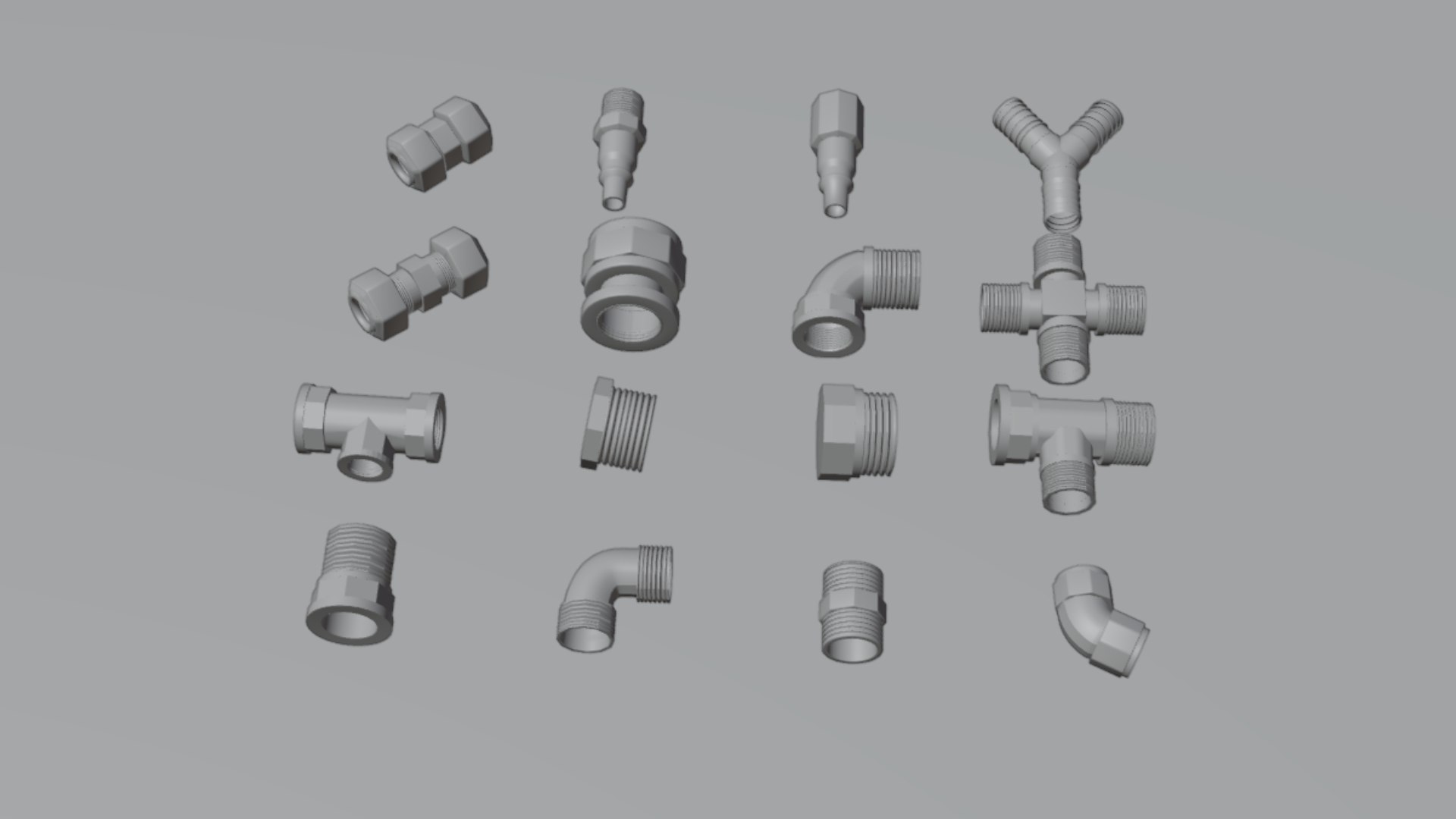 3D Copper Fittings For Plumbing Insulation Pipes Model - TurboSquid 2241094
