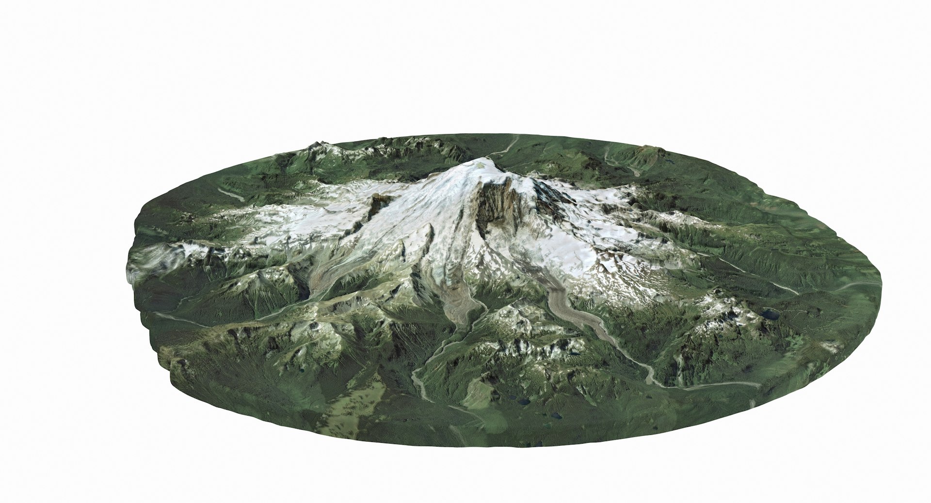 Mount Rainier 3D Model - TurboSquid 1371500