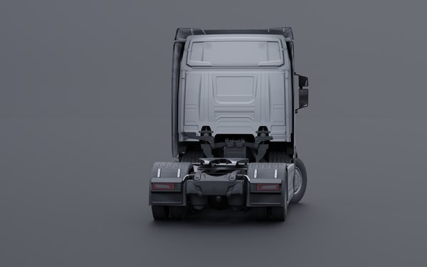 3D Generic truck with trailer low-poly - TurboSquid 2044956
