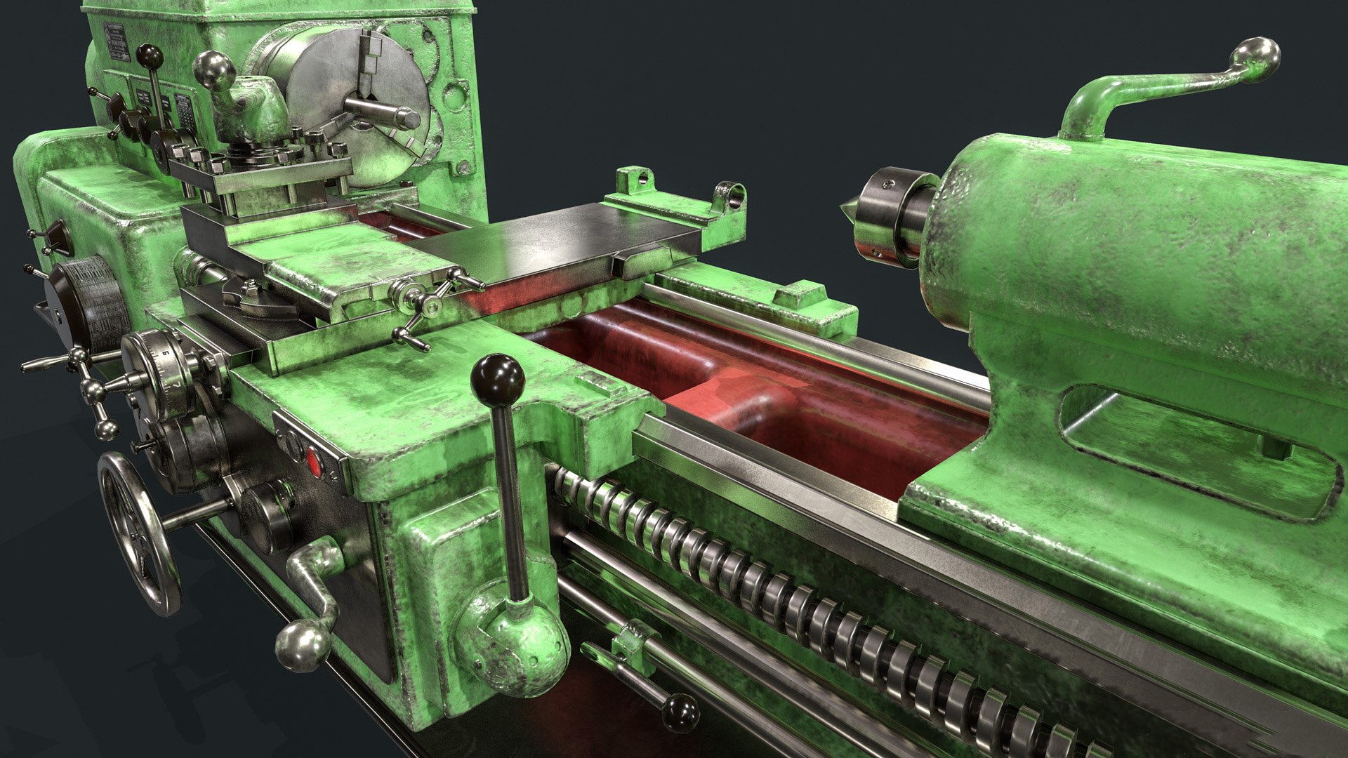 1K62 Lathe Machine Tool Model - TurboSquid 2182369