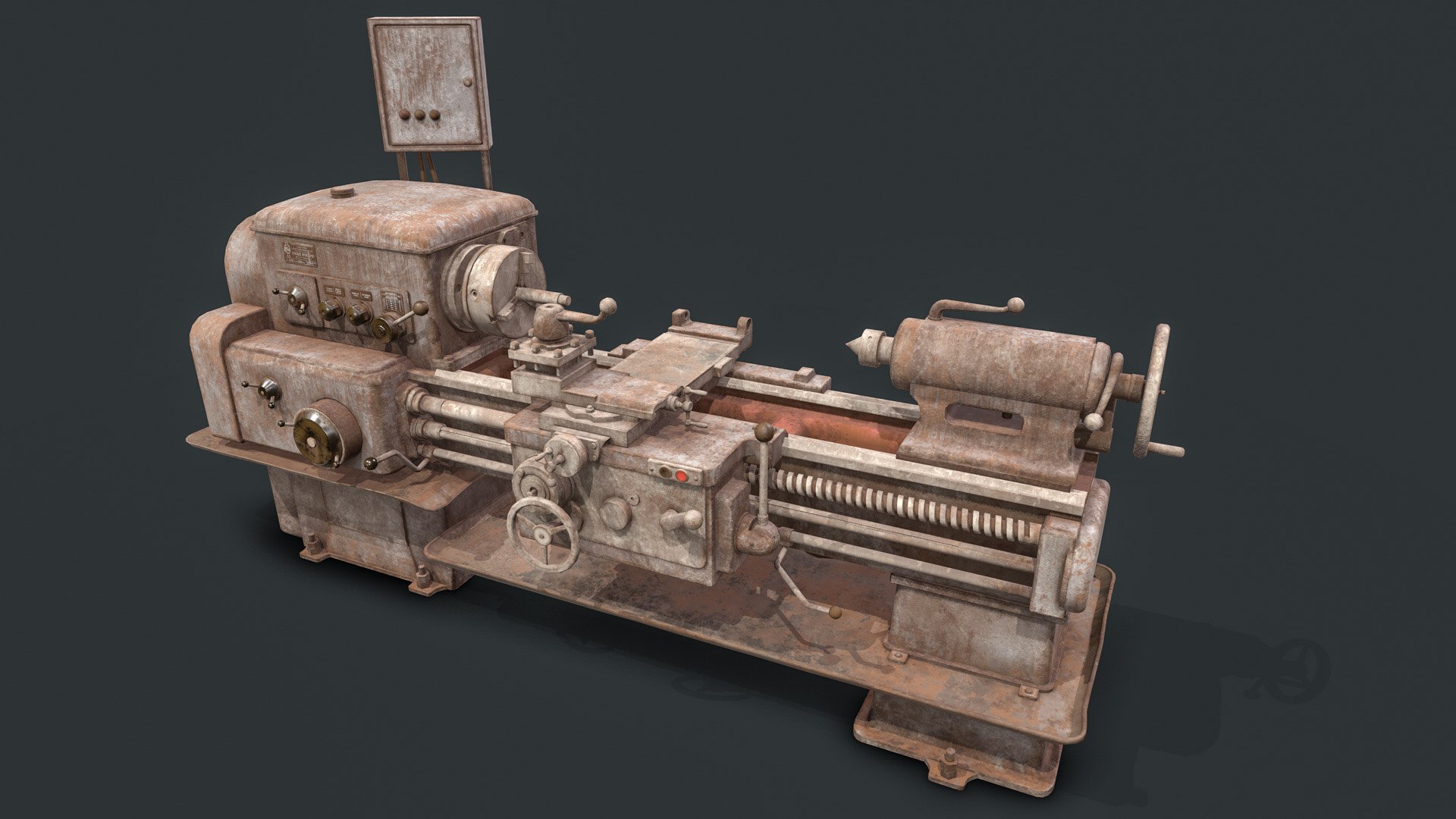 1K62 Lathe Machine Tool Model - TurboSquid 2182369