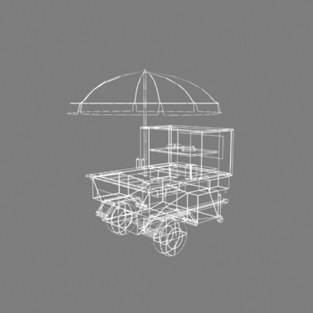 Vendor Cart 3d Model