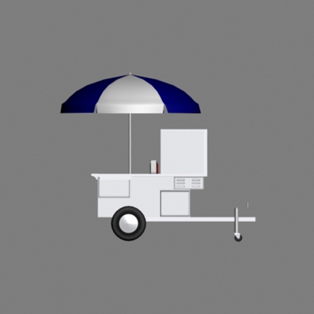 Vendor Cart 3d Model