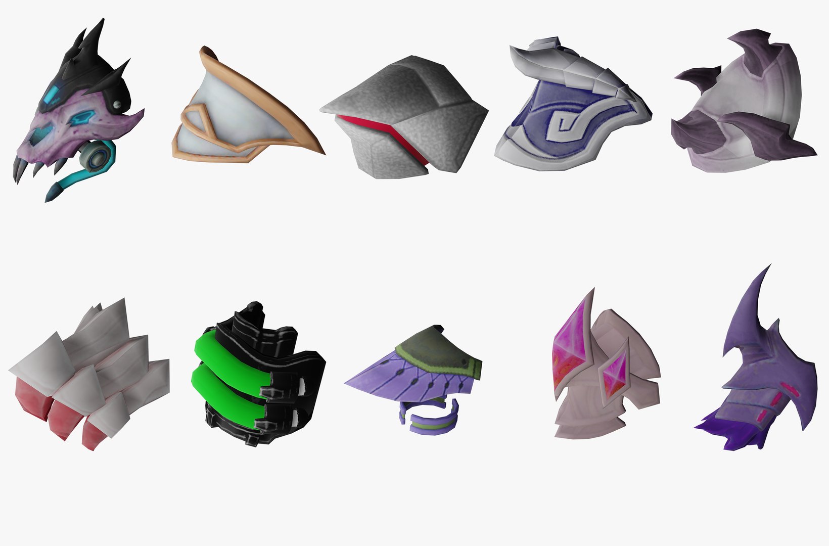 3D Model Shoulder Armor Models - Low Poly - TurboSquid 2160026
