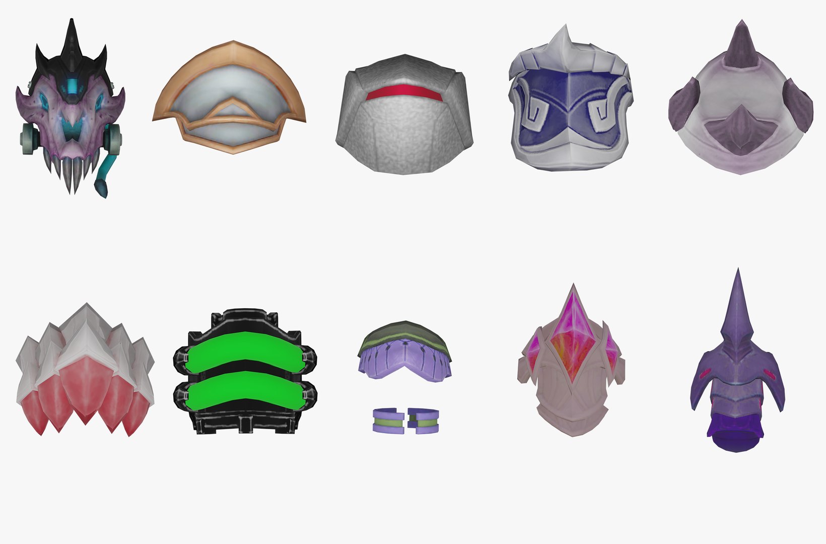 3D Model Shoulder Armor Models - Low Poly - TurboSquid 2160026