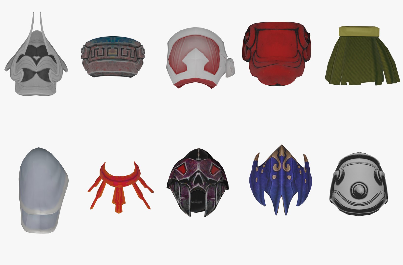 3D Model Shoulder Armor Models - Low Poly - TurboSquid 2160026