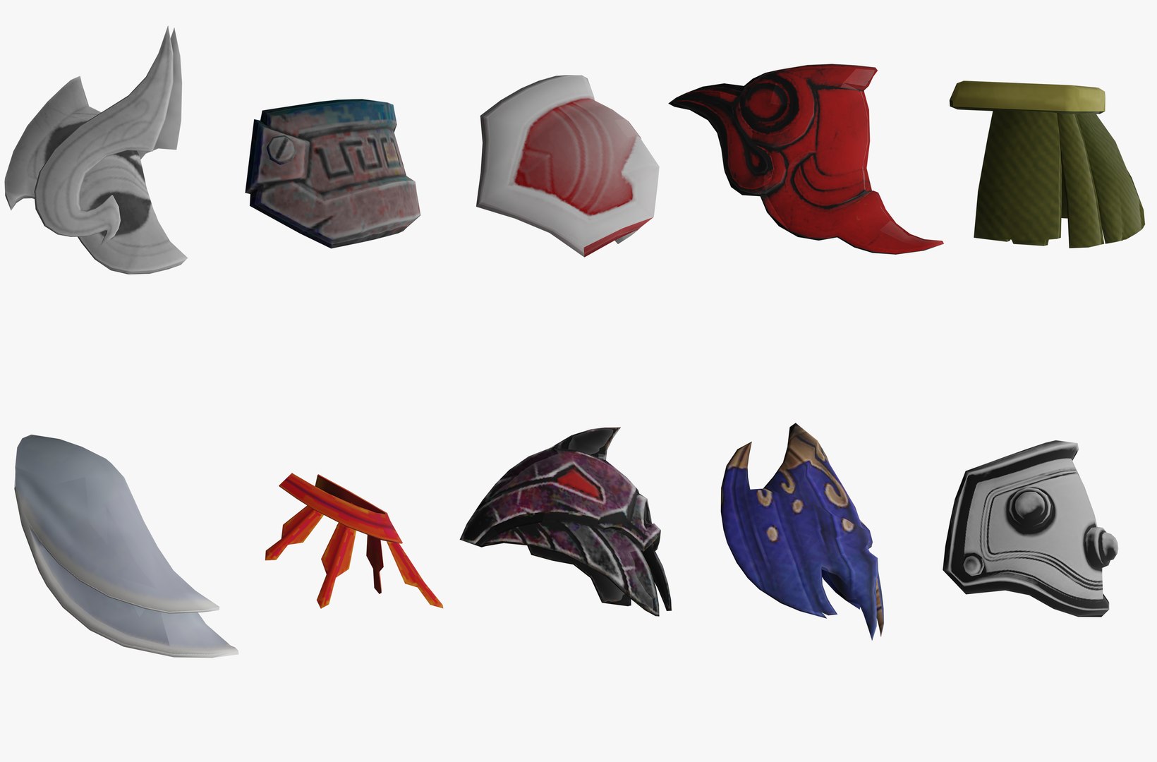 3D Model Shoulder Armor Models - Low Poly - TurboSquid 2160026