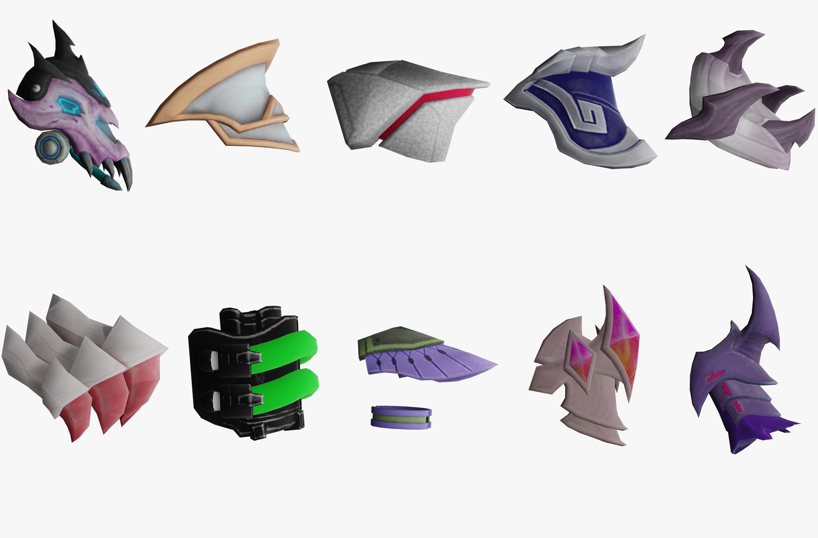 3D Model Shoulder Armor Models - Low Poly - TurboSquid 2160026