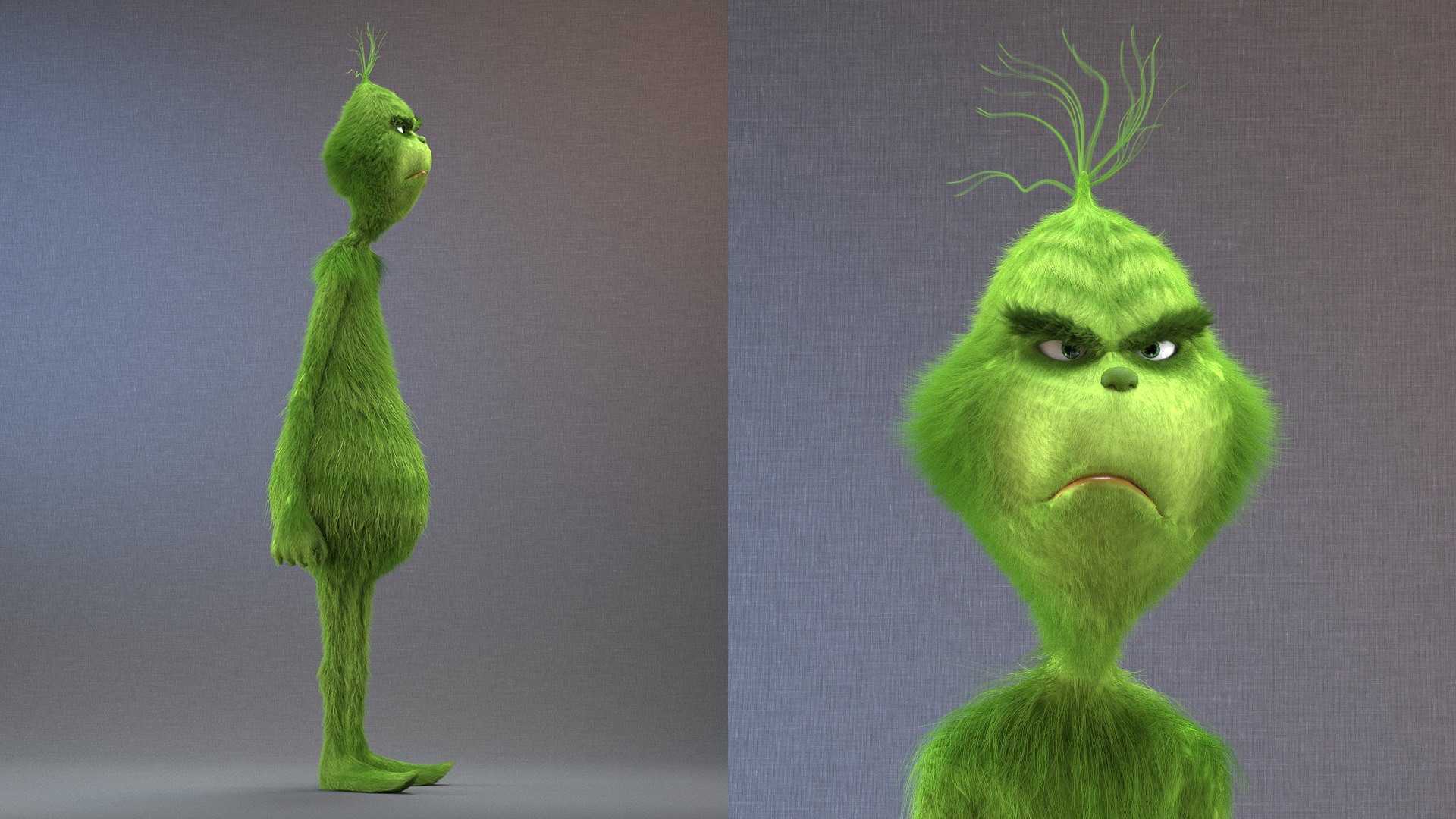 The Grinch Cartoon Character With Fur Model - TurboSquid 2115214