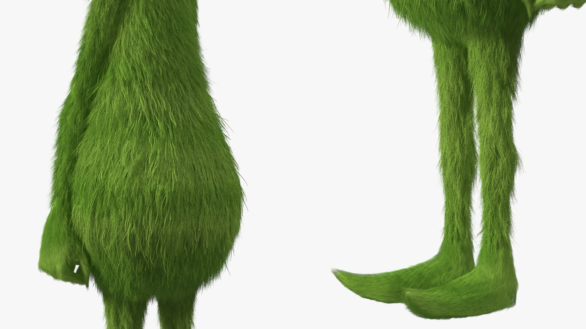 The Grinch Cartoon Character With Fur Model - TurboSquid 2115214