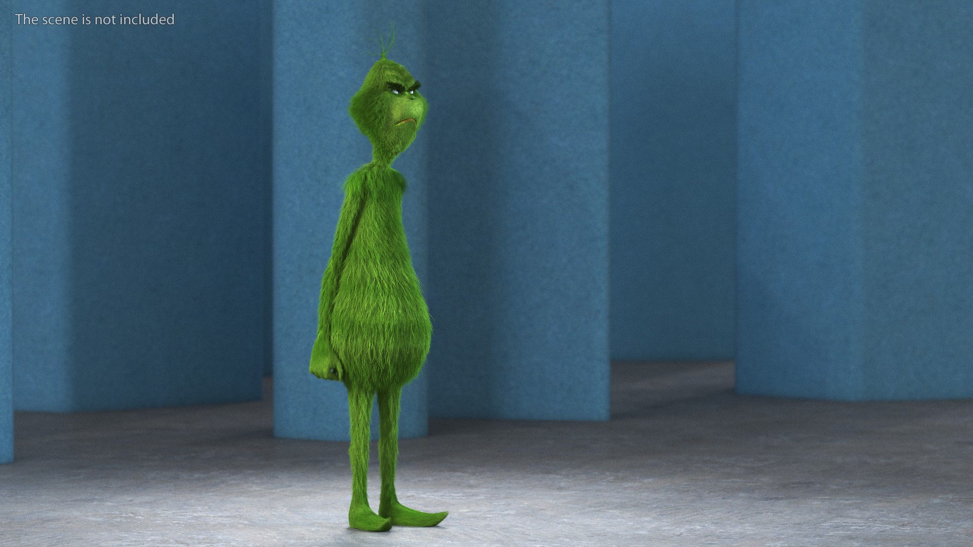 The Grinch Cartoon Character With Fur Model - TurboSquid 2115214