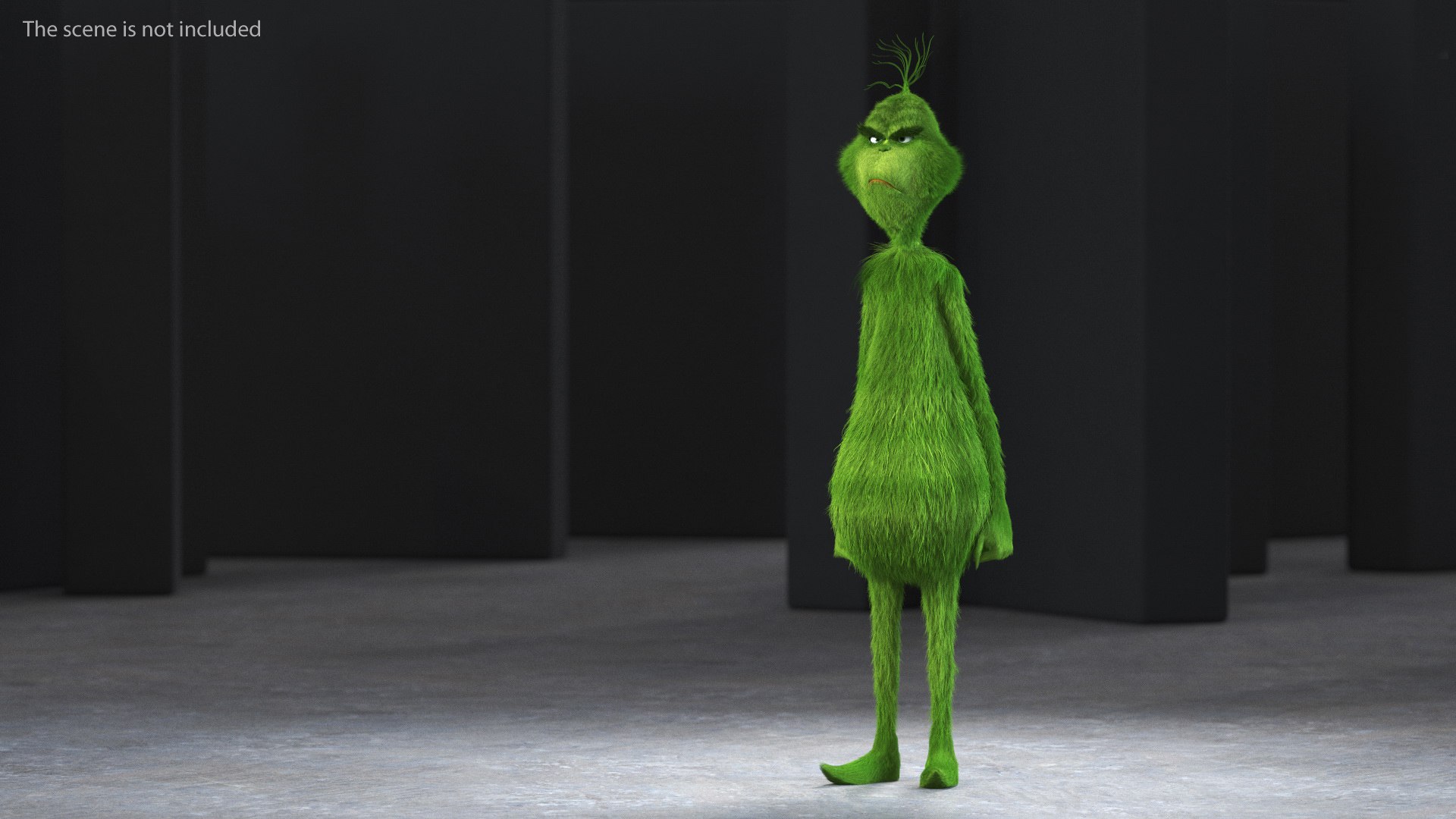The Grinch Cartoon Character With Fur Model - TurboSquid 2115214