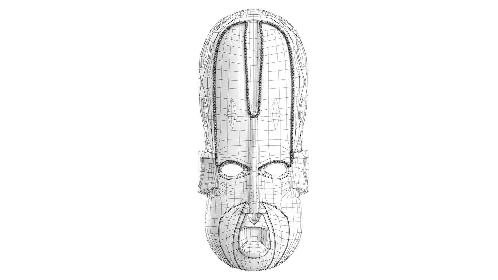 Akan Beauty African Mask 3D Model - TurboSquid 1892486