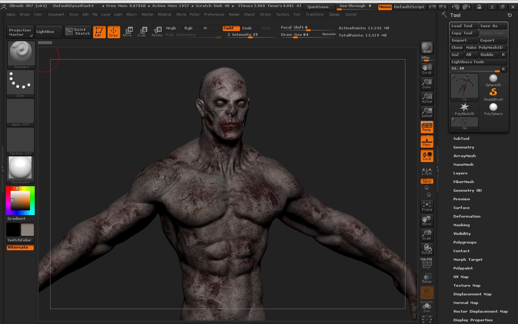 Zombie M 3d Model
