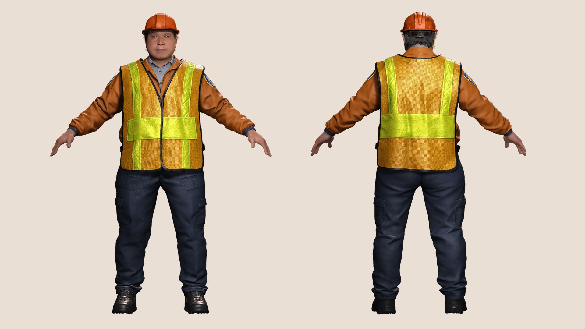 High-Quality 3D Construction Foreman Character Model 3D Model ...