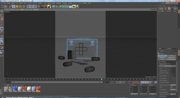 3D 3D three-dimensional blue and model - TurboSquid 2048662