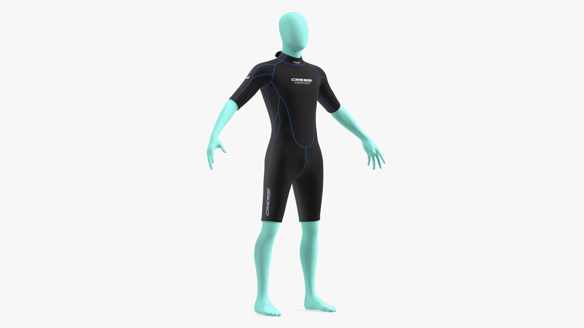 3D Model Man Wetsuit Cressi Shorty Version - TurboSquid 2243090