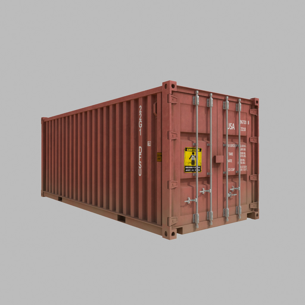 free obj mode shipping container