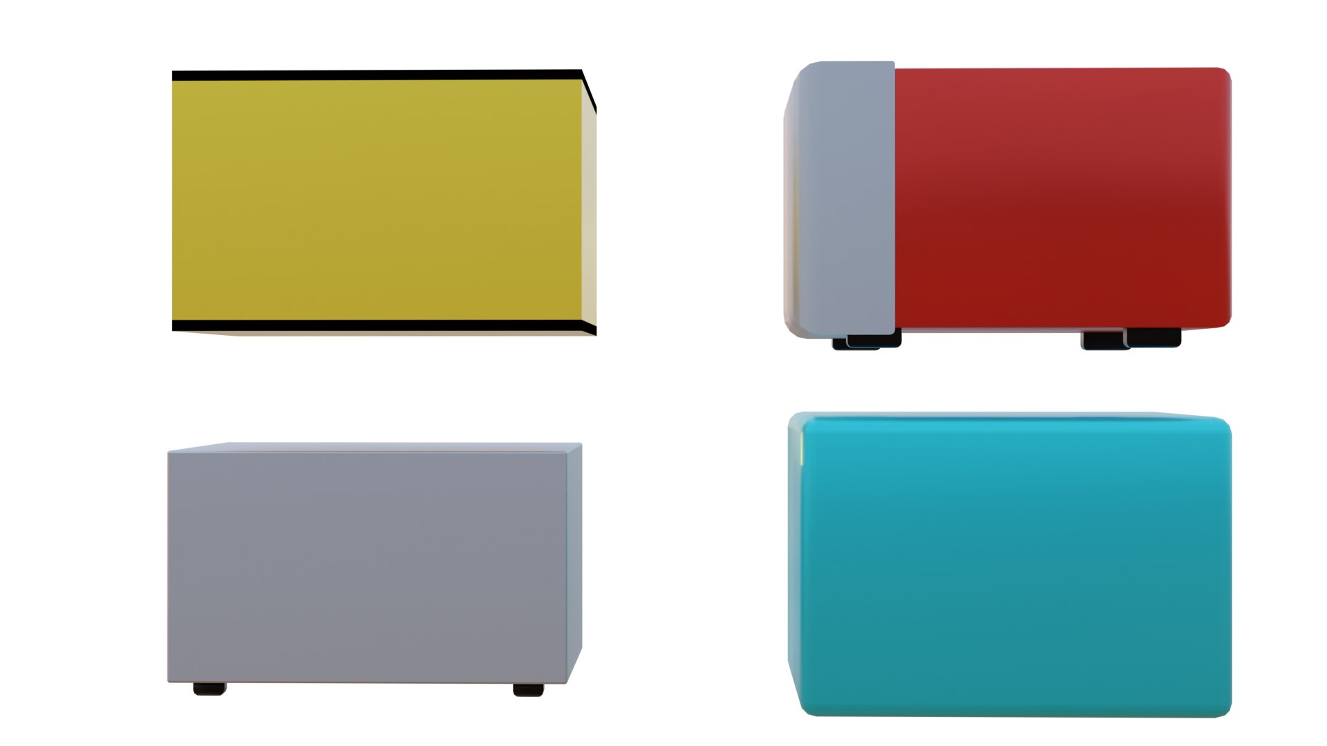 3D Low Poly Microwaves Set Model - TurboSquid 2101370