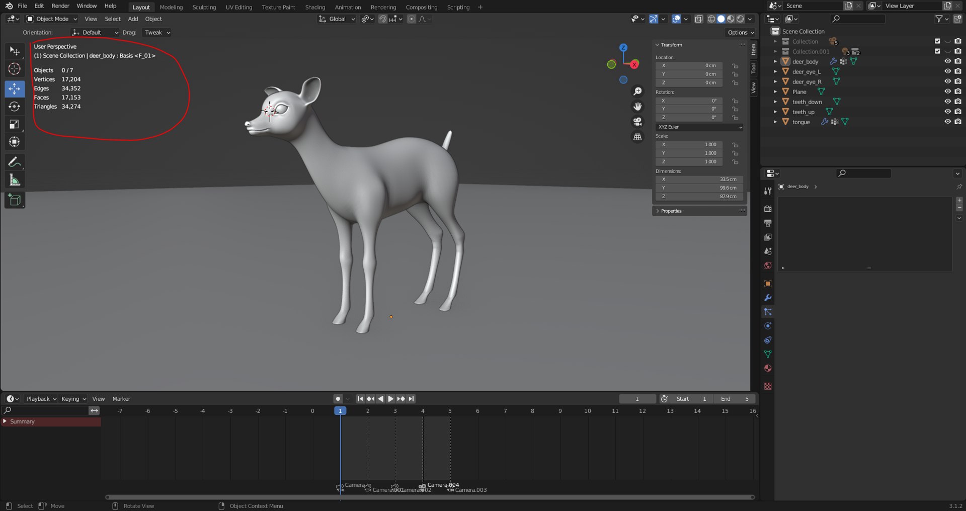 3D Model Fawn Deer Rigged And Animated - TurboSquid 1981945