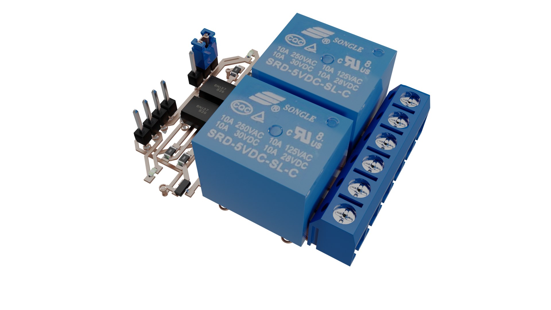 3D Relay Module MODULO RELE model - TurboSquid 2037789