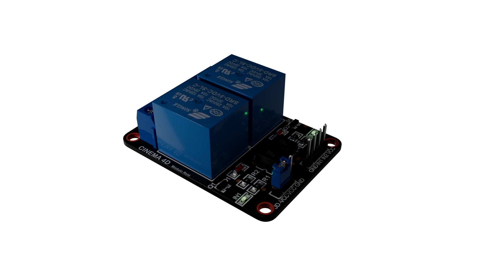 3D Relay Module MODULO RELE model - TurboSquid 2037789