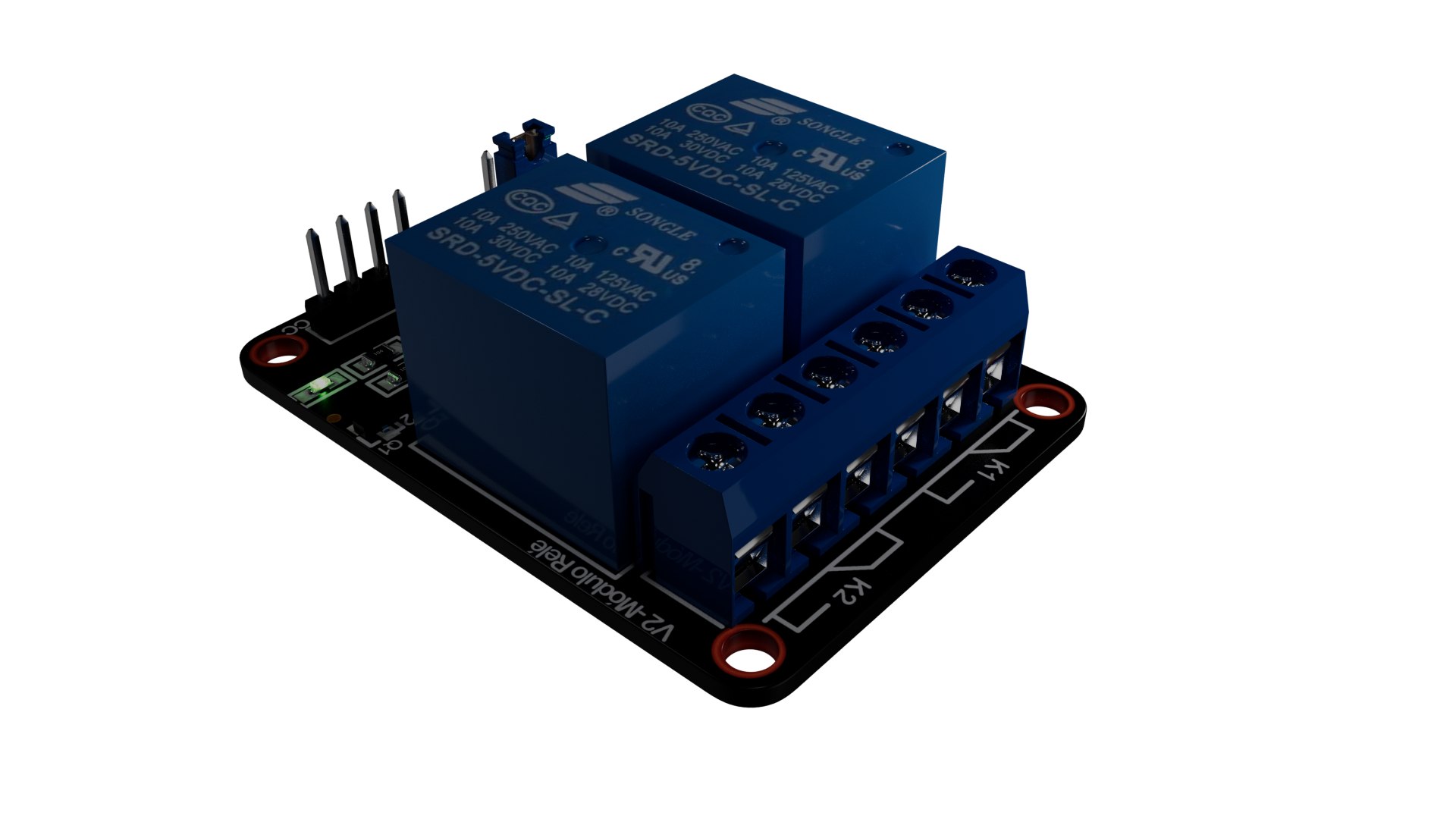 3D Relay Module MODULO RELE model - TurboSquid 2037789