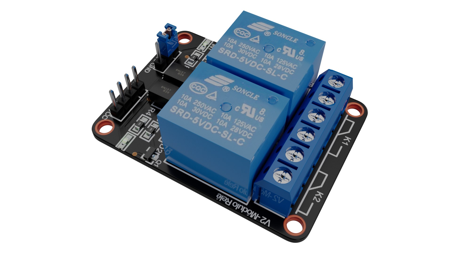 3D Relay Module MODULO RELE model - TurboSquid 2037789