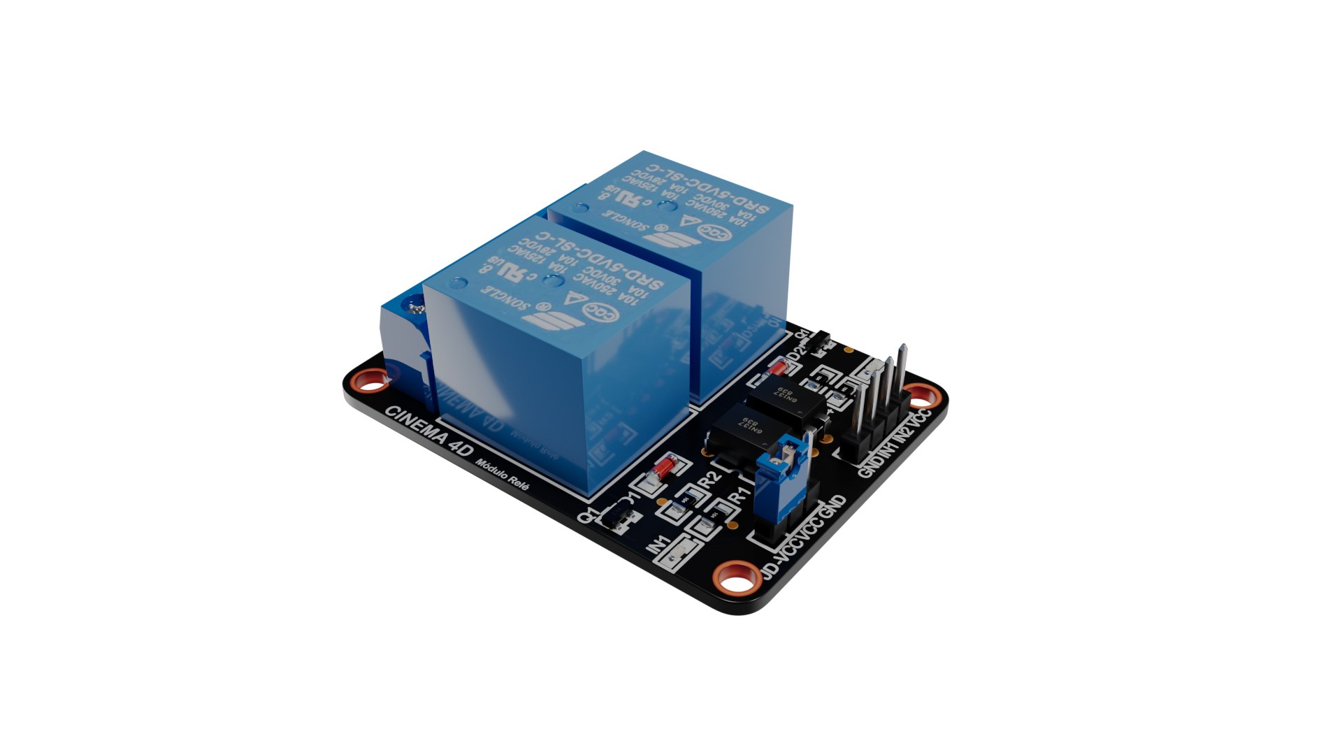 3D Relay Module MODULO RELE model - TurboSquid 2037789