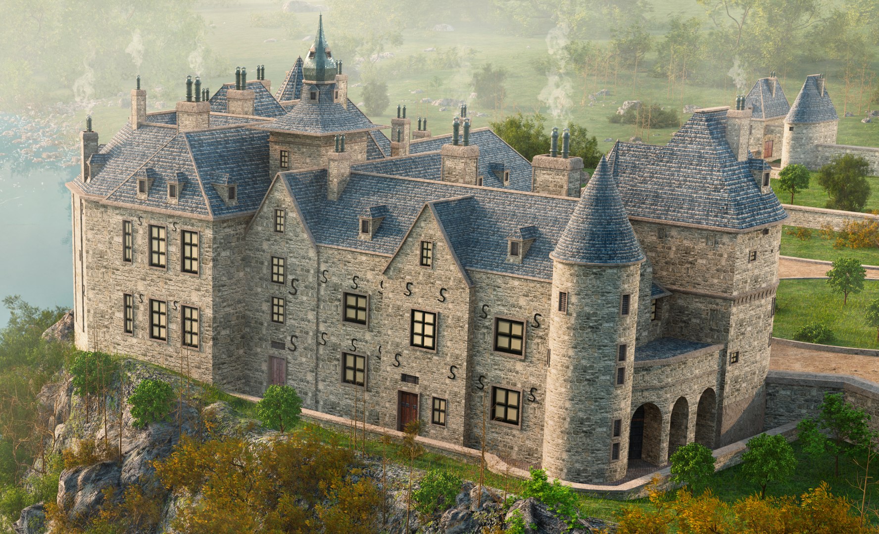 3D Walzin Castle Environment Model - TurboSquid 2388388