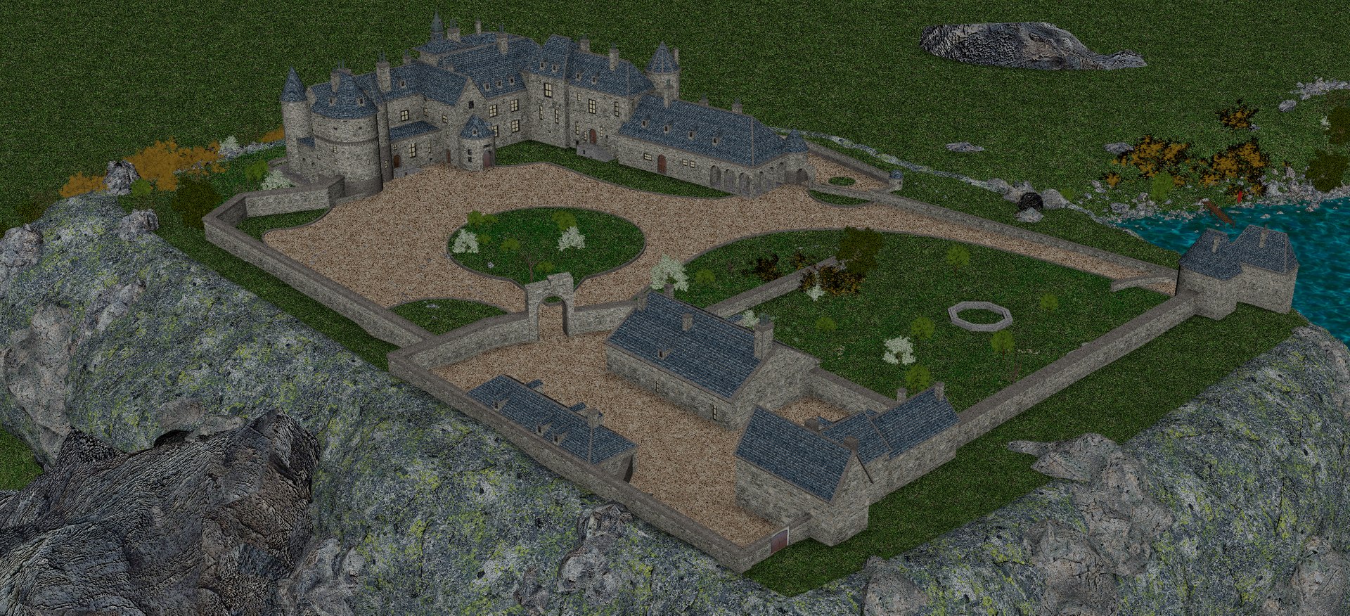 3D Walzin Castle Environment Model - TurboSquid 2388388