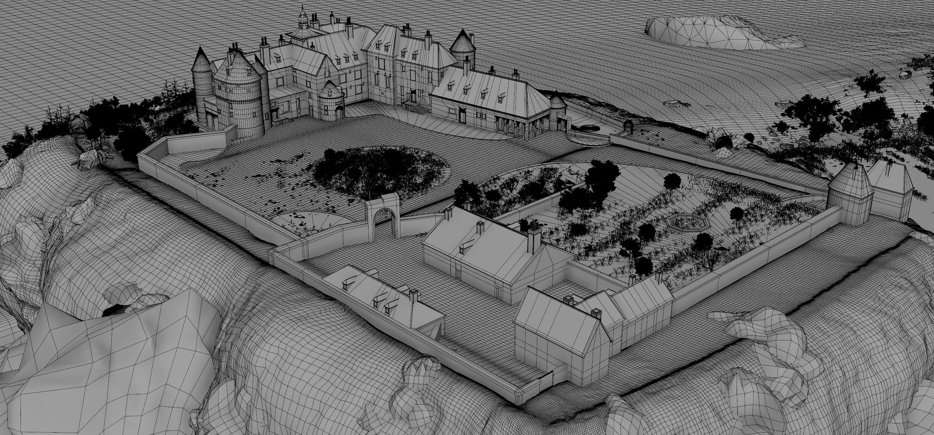 3D Walzin Castle Environment Model - TurboSquid 2388388