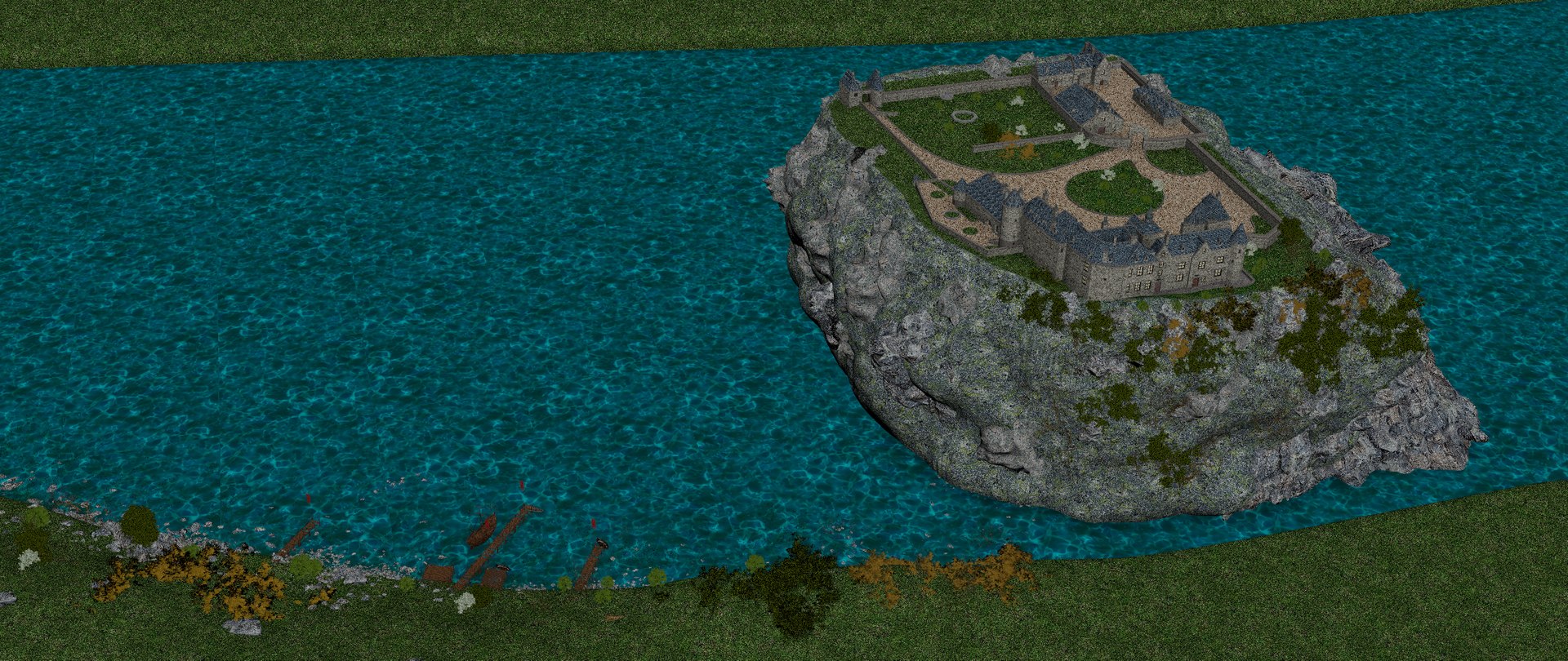 3D Walzin Castle Environment Model - TurboSquid 2388388