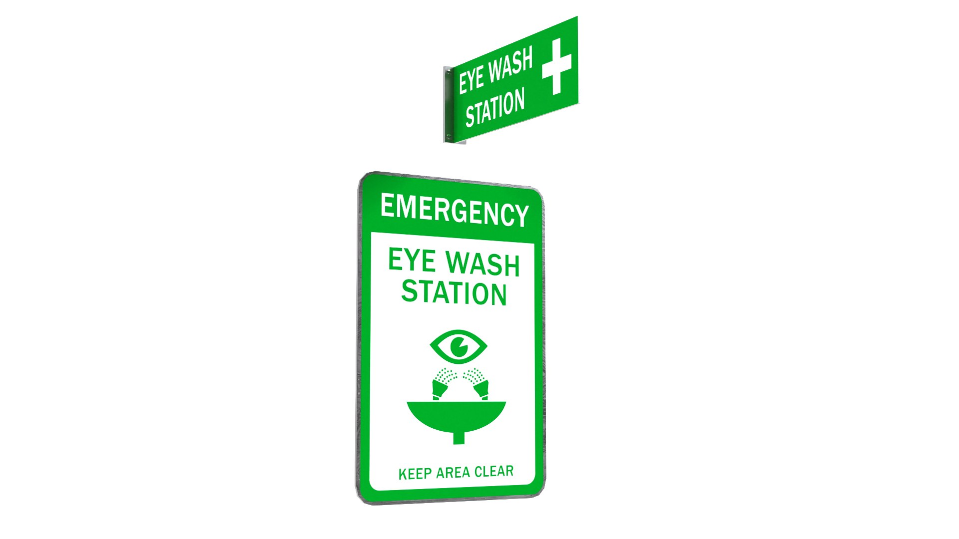 3d Eye Wash Station Model
