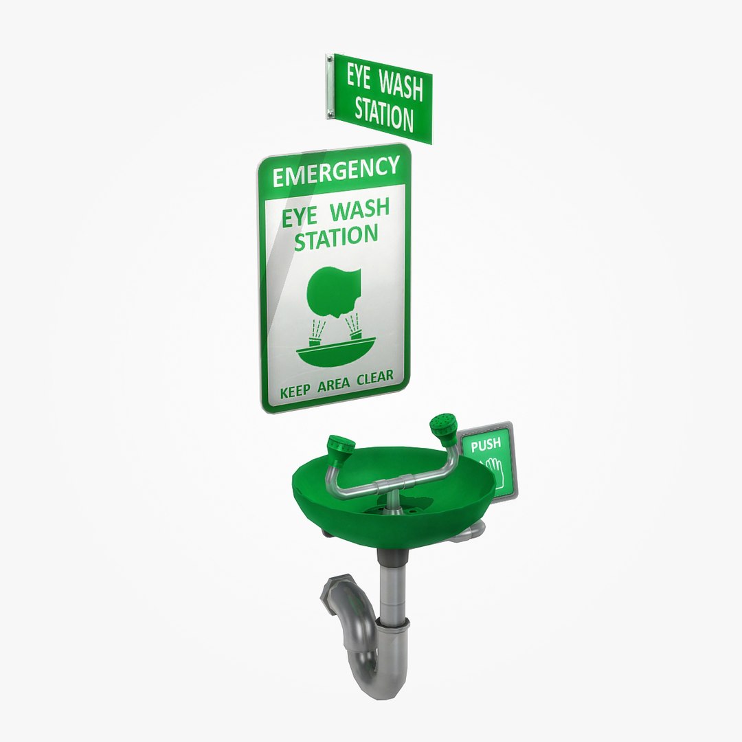 3d eye wash station model