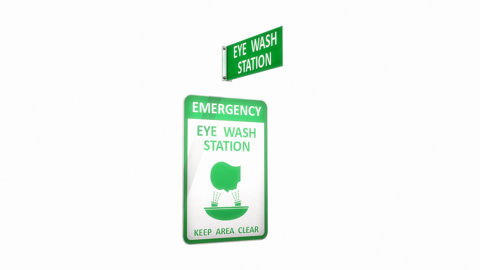 3d eye wash station model