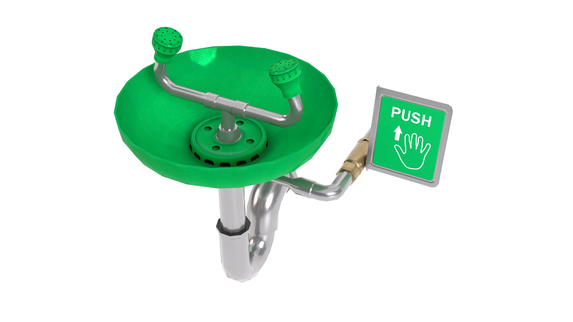 3d Eye Wash Station Model