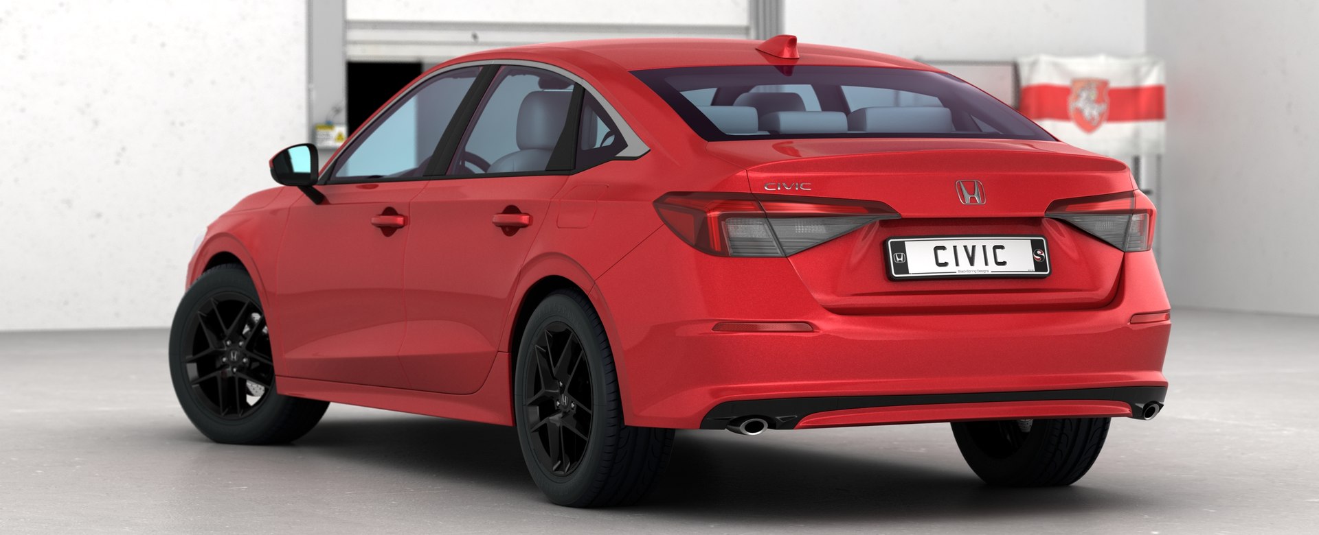 3D Honda Civic Sedan 2022 With Interior Model - TurboSquid 1795643