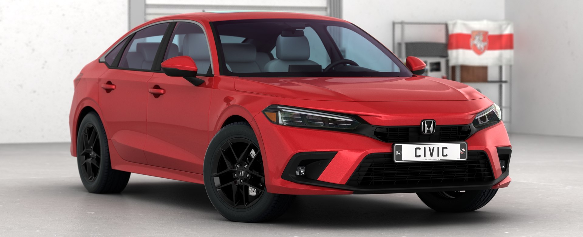 3D Honda Civic Sedan 2022 With interior model - TurboSquid 1795643