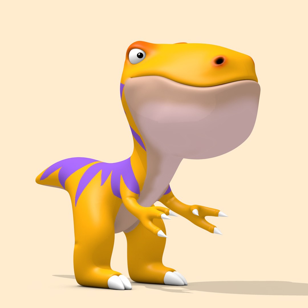 Cartoon Tyrannosaurus T-Rex Dinosaur 3D model - TurboSquid 2004838