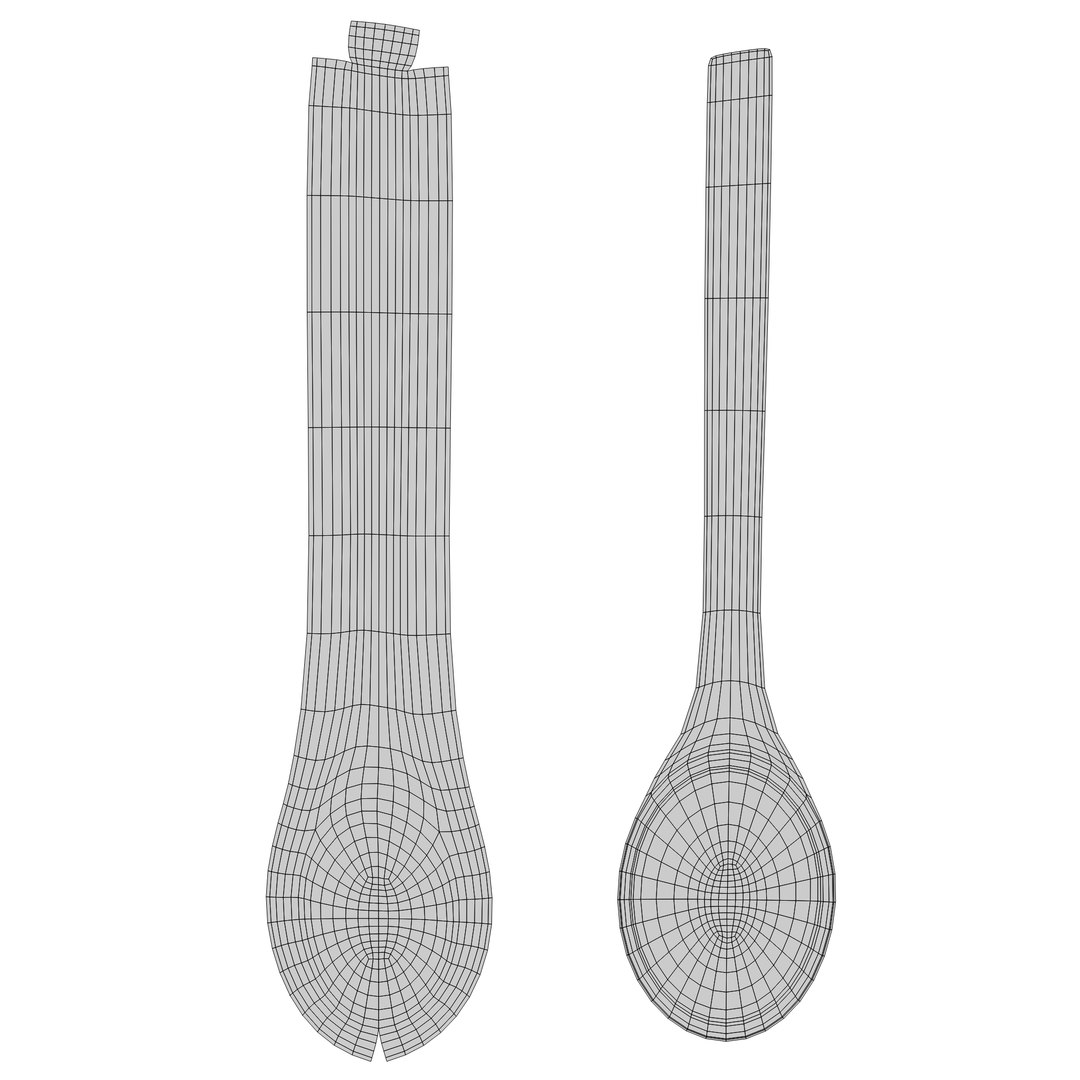 3D Wooden Spoon Model - TurboSquid 2091224