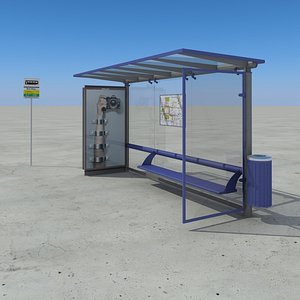 Bus Stop Enclosure 3D Models for Download | TurboSquid